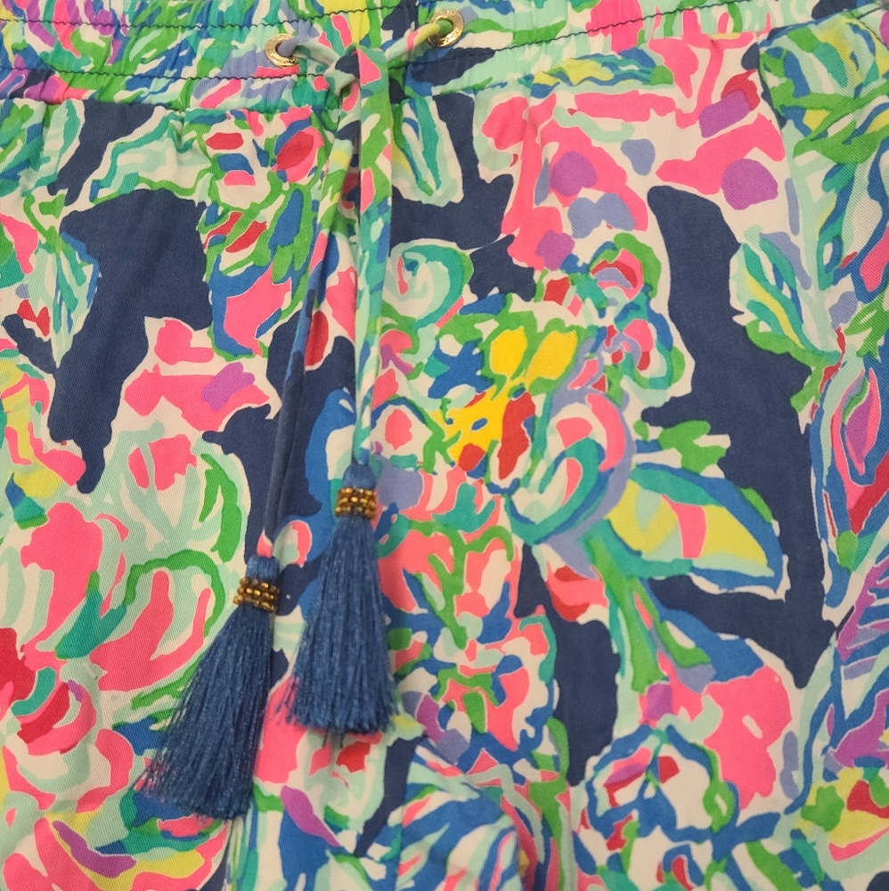 Lilly Pulitzer Piper Pants Exotic Escapade Pull On - Gem